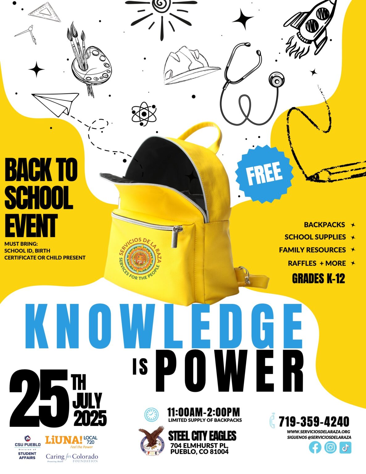 Pueblo: Back to School Distribution – Servicios de la Raza